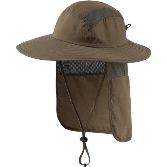 Accessories | Mens Upf 5 Sun Protection Cap Wide Brim Fishing Hat With ...